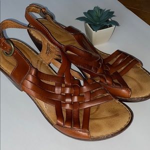 Born | Shoes | Born Leather Bagpipe Buckle Heels | Poshmark